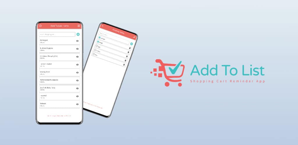 Add To List Shopping List Reminder Mobile App